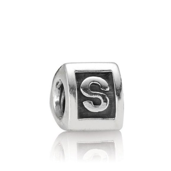 Pandora | Jewelry | Authentic Pandora Block Letter S Charm | Poshmark